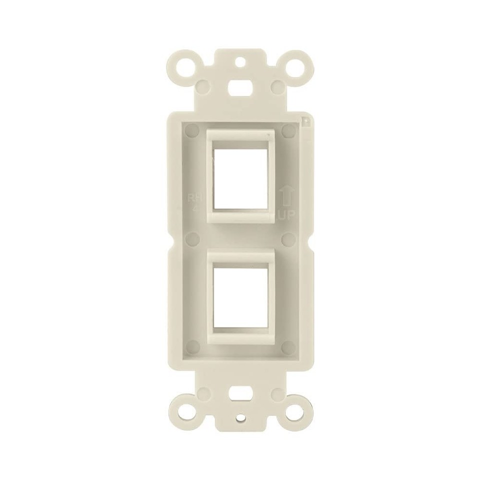 2-Port Keystone Insert Strap Light Almond, Wall Plate Module Wiring ...