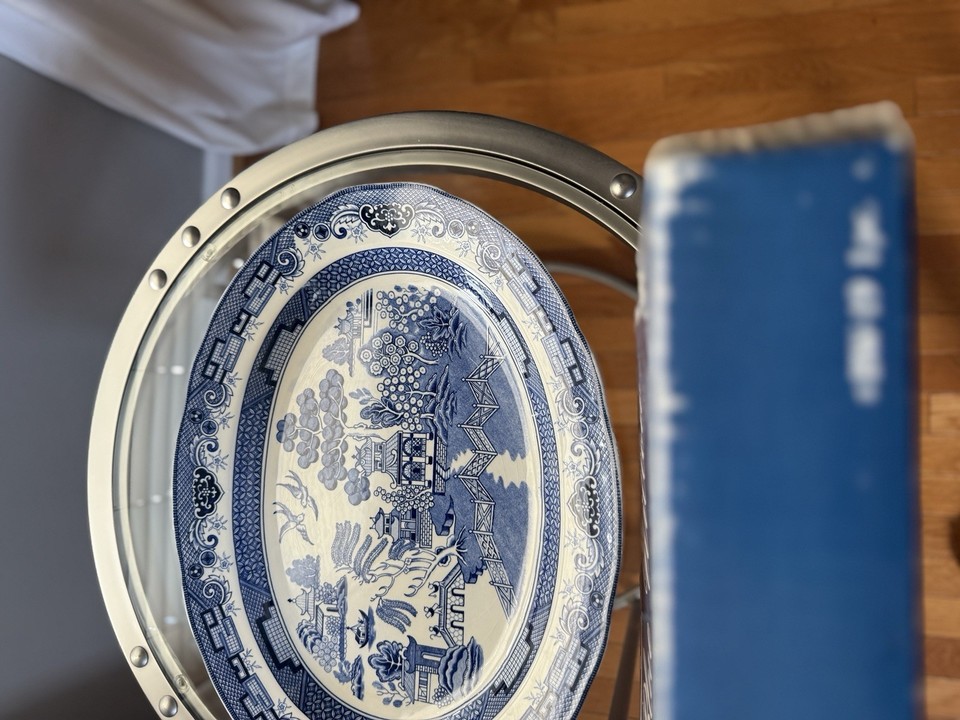 Blue Willow Turkey Oval Serving Platter 18.25/13.75 Heritage Mint Ltd ...