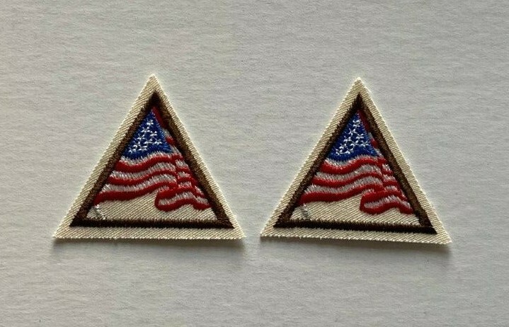Lot of 2: Girl Scout Triangle Merit Badges American Flag (Lot #6) | eBay