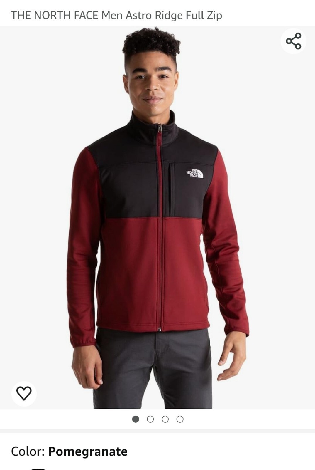 The North Face Astro Ridge Jacket 2 XL Mens Full Zip Red Fleece Zip | eBay