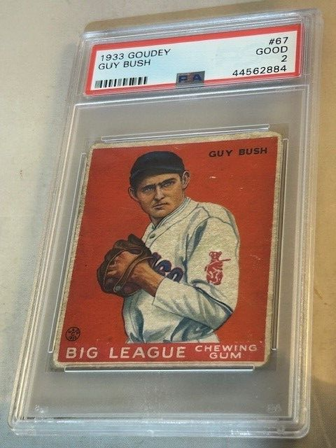 1933 GOUDEY #67 GUY BUSH PSA GOOD 2 CHICAGO CUBS BASEBALL CARD. | eBay