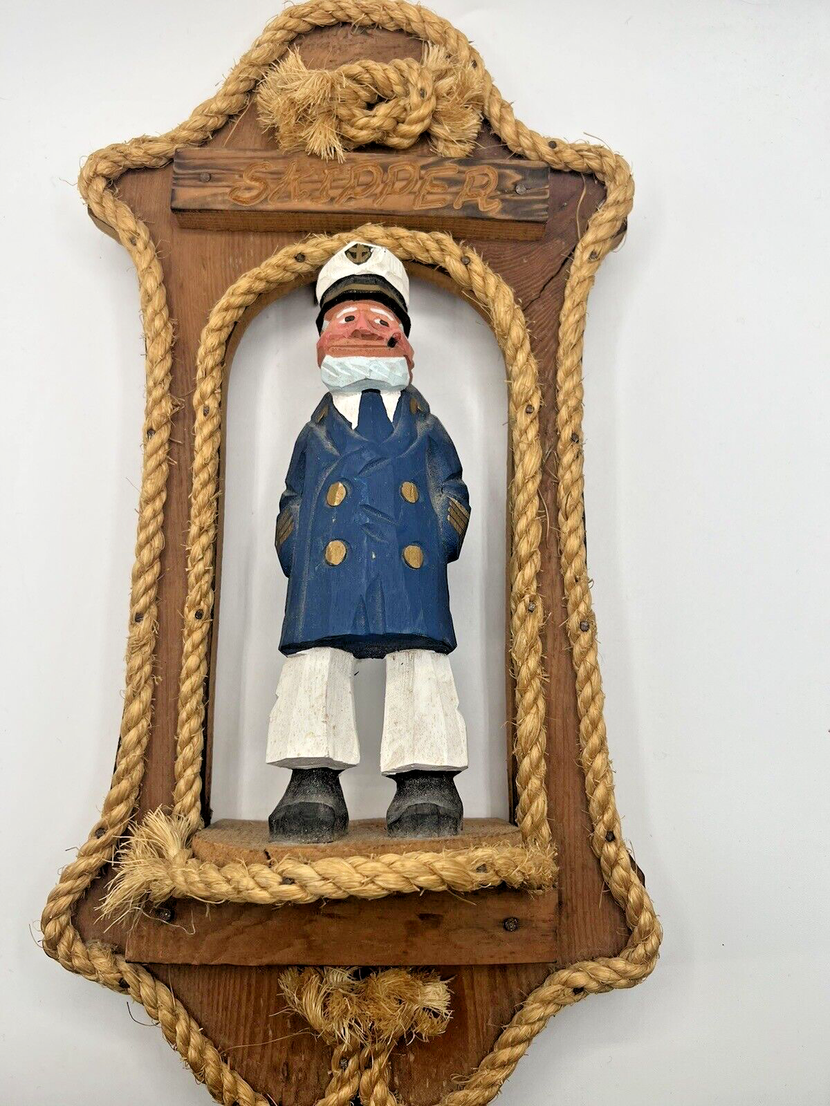Wooden Wall Hanging Nautical Skipper Sailor | eBay