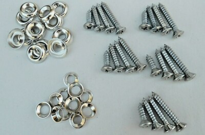 (36pcs) INT/EXT CHROME SCREW KIT! FOR BUG BEETLE BUS VAN KARMANN GHIA ...