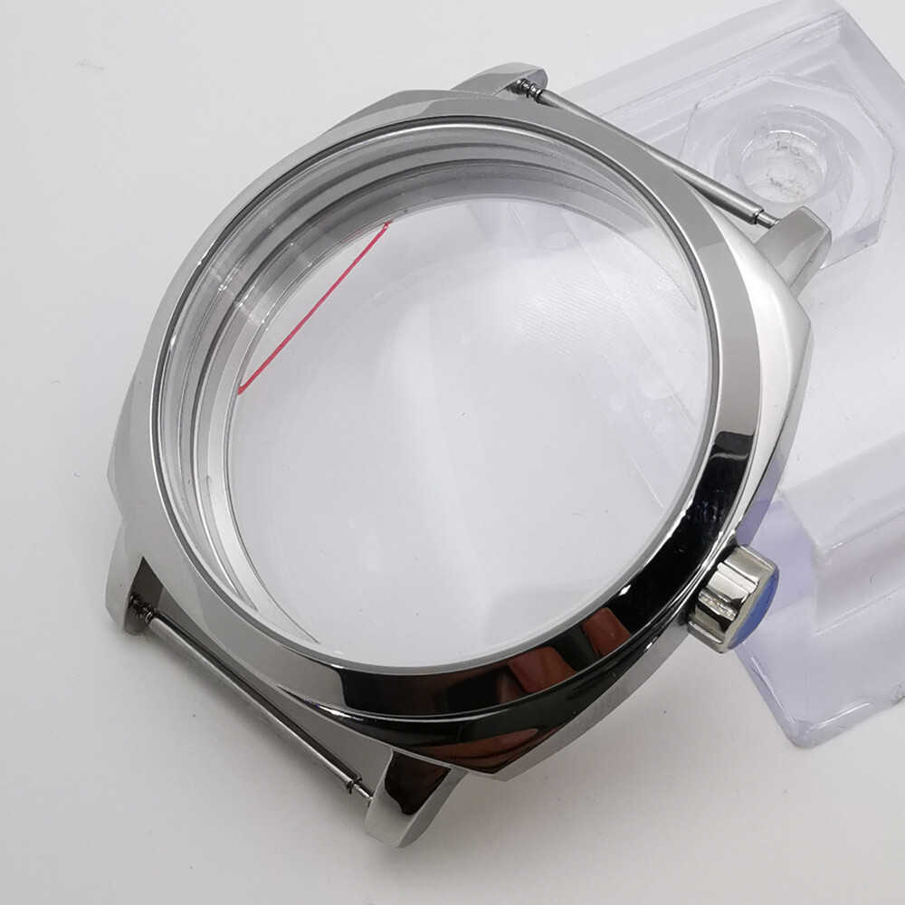 42mm sapphire glass polished watch case fit ETA6497 6498 ST3600 ST3620 ...