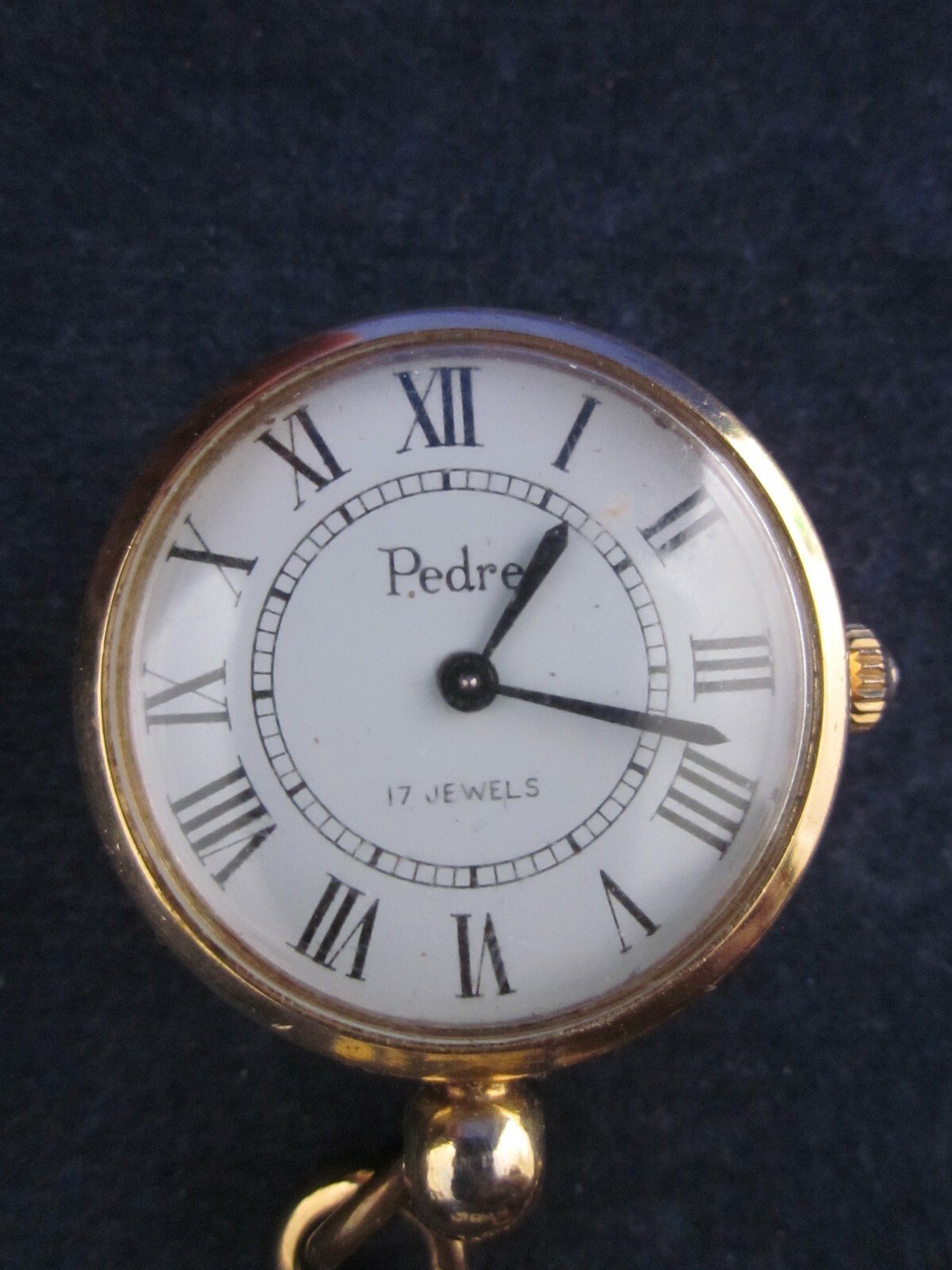 Pedre Watch 17 Jewel Short Chain for 5 Pocket Blue Jean 1970s VINTAGE ...
