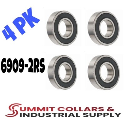 6909-2RS Ball Bearing 45mm x 68mm x 12mm Rubber Sealed Premium (4 PK ...