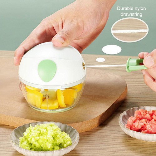 Manual Chopper Pull String Press Crusher Vegetable Onion Cutter Cooking ...