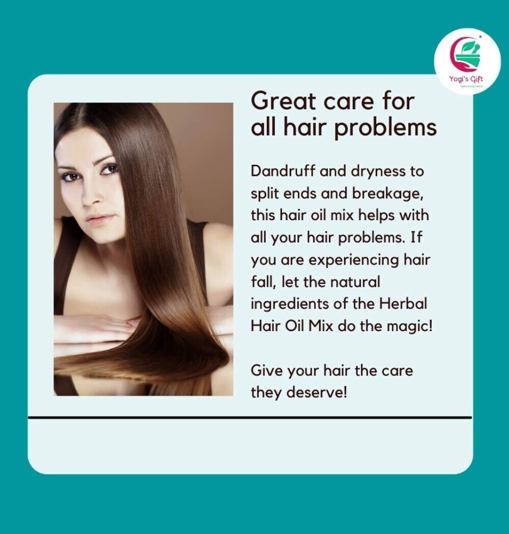 Ayurvedic Herbal Hair Oil Mix For Long, Thick, And Lustrous Growth 50gm ...