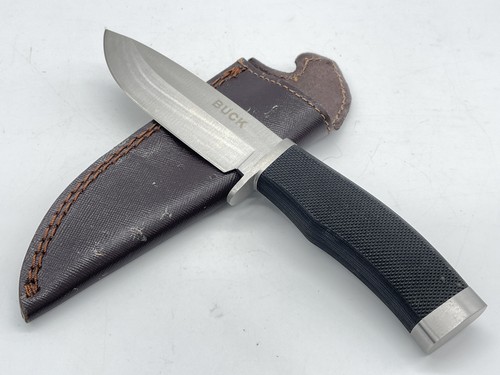 BUCK Drop Point Hunting Knife w/ Sheath | eBay