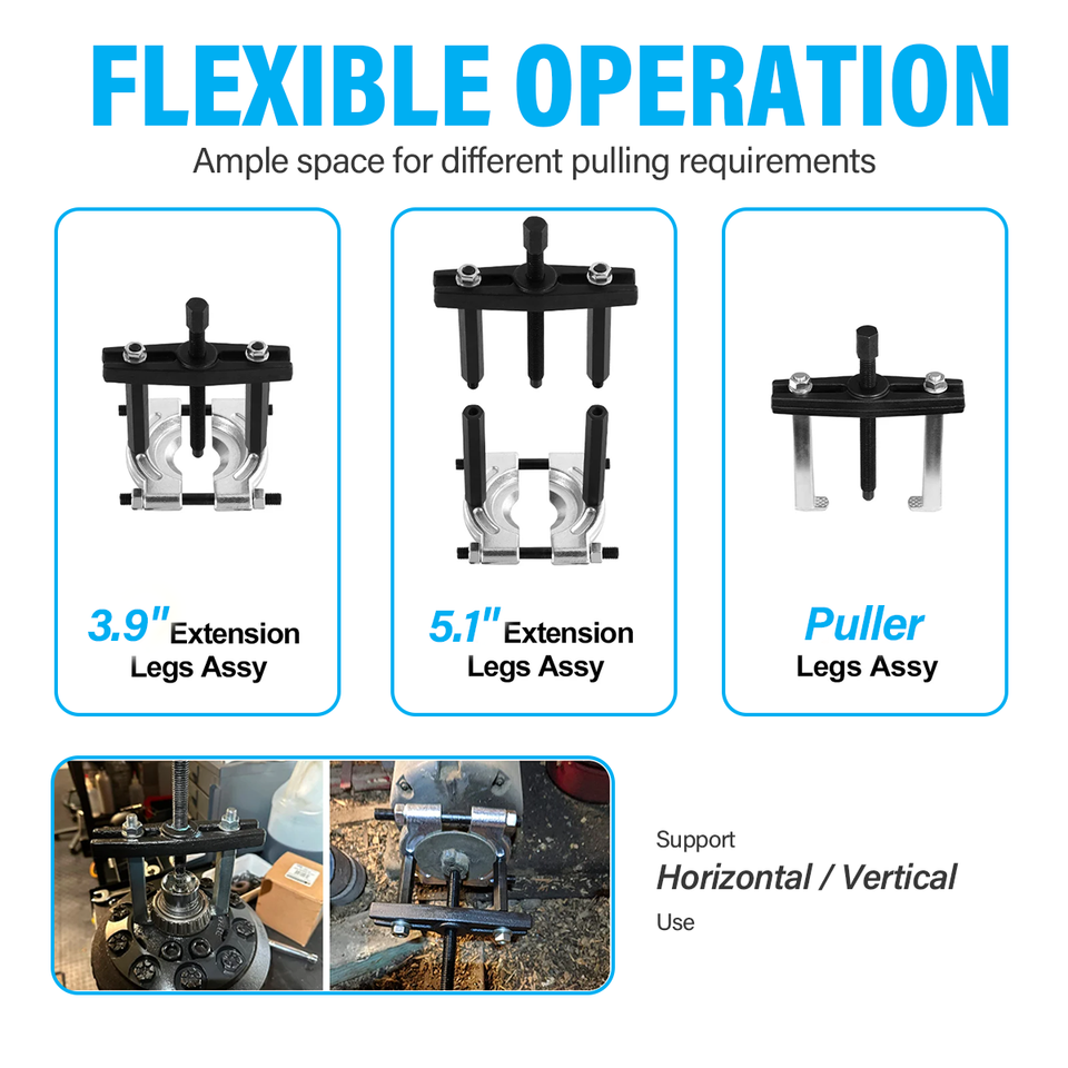 Car Bearing Splitter Gear Puller Fly Wheel Separator Removal Tool Kit ...