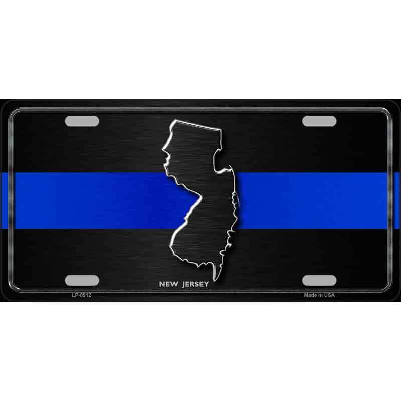 New Jersey Thin Blue Line Novelty Metal License Plate Tag LP-8912 | eBay