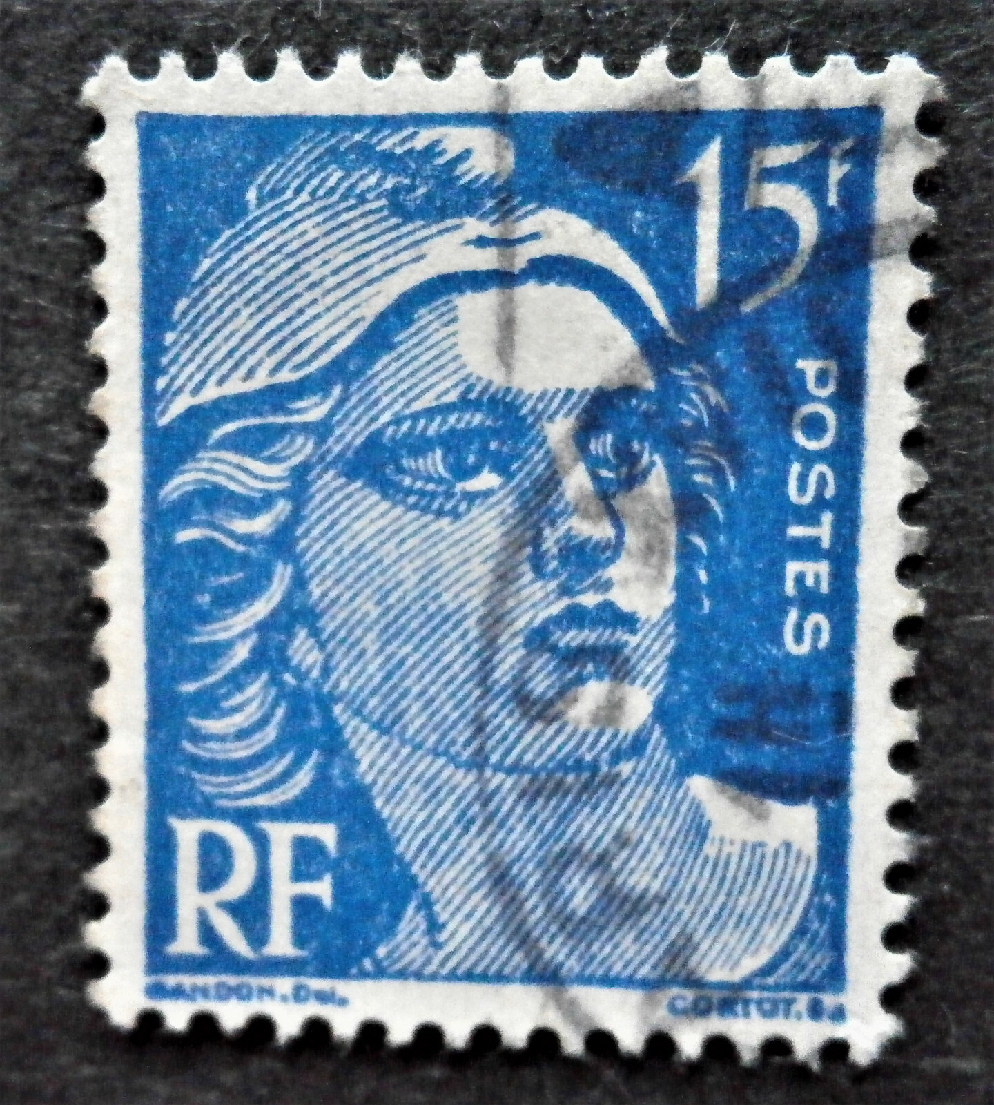 Briefmarke RF blau - 15f Postes | eBay.de