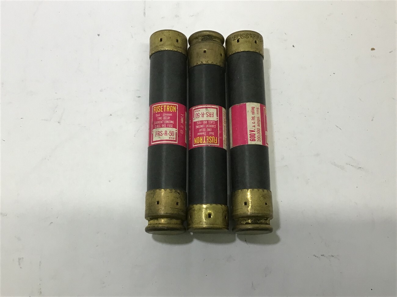 Fusetron Frs-R-50 Dual Element Fuse Class Rk5 600 V Lot Of 3 | eBay