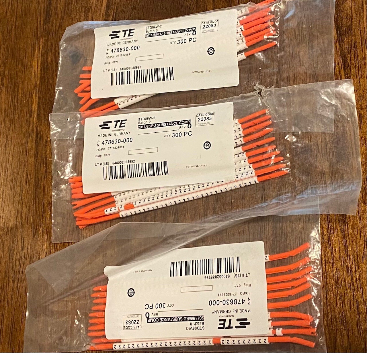 STD06W-2 #2 Number Slip On Wire Marker 300 PC, 3 packs of 300 | eBay