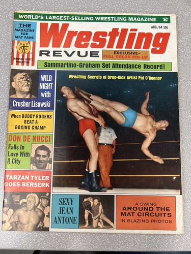 Wrestling Revue Magazine August 1964 Pat O'Connor Lisowski Women Jean ...