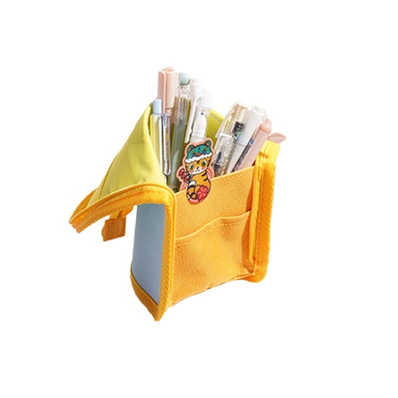 Creative Pen Pencil Bag Foldable Pencil Pouch Large Capactity Zippered ...