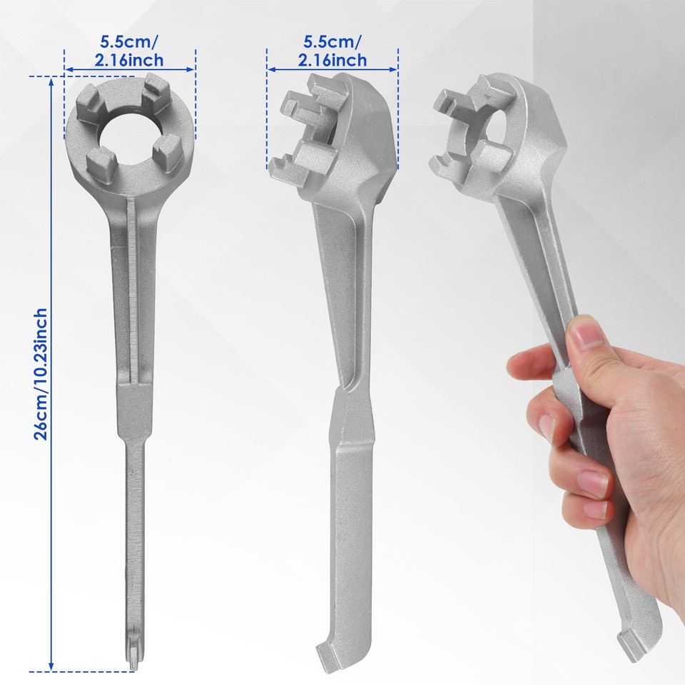 2Pcs Oil Barrel Cover Wrench Barrel Bung Wrench Drum Plug Wrench for ...