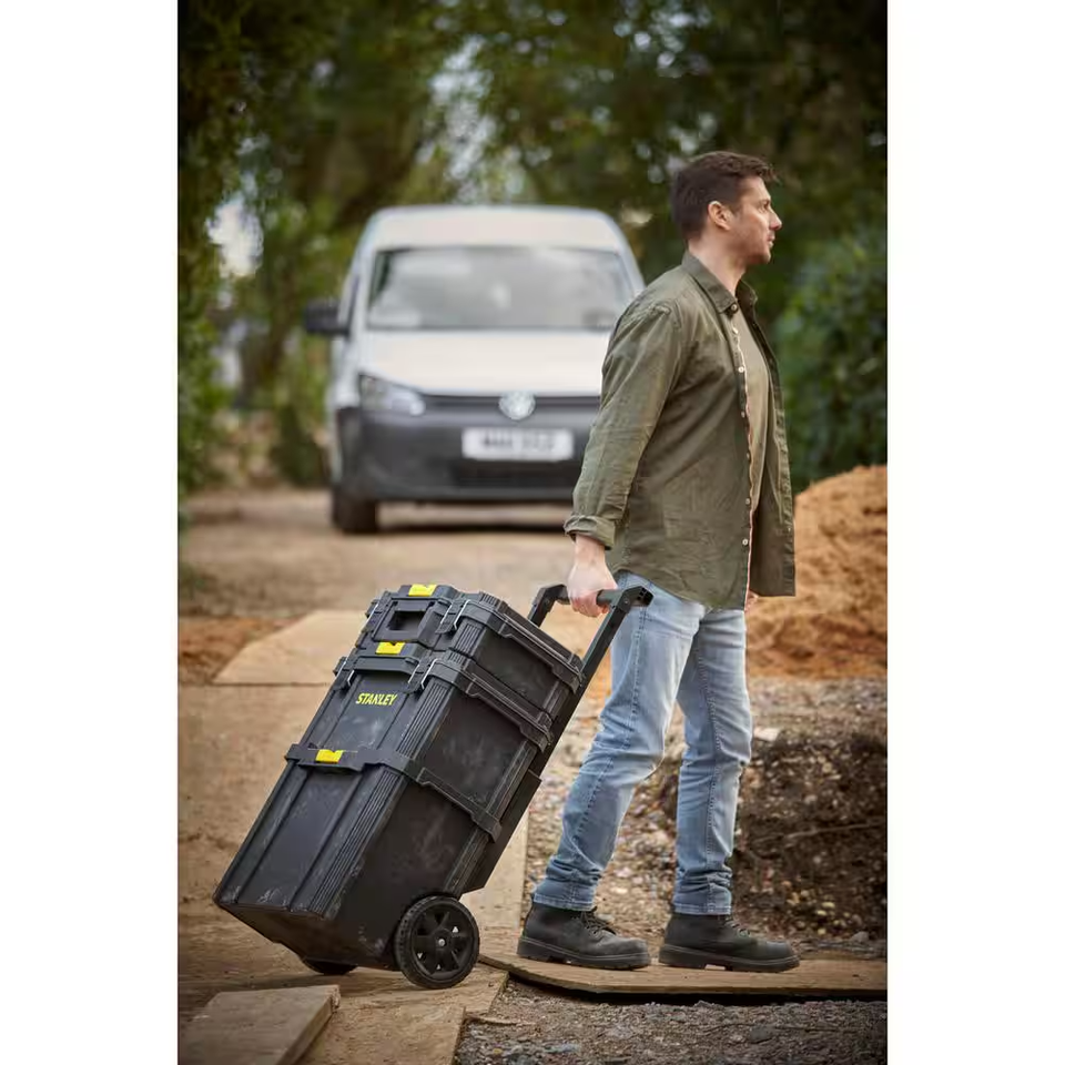 Stanley 3-in-1 Portable Rolling Heavy Duty Modular Workshop Tower Tool ...