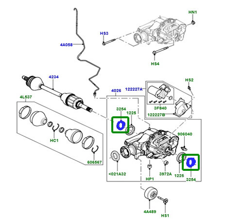 GENUINE LAND ROVER REAR DIFFERENTIAL SEAL RANGER ROVER SPORT LR3 LR4 ...