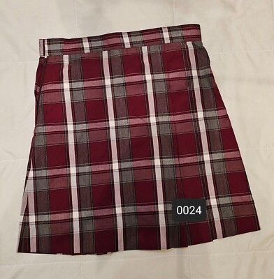 Classroom Skirt Girl Size 10 Red Plaid Pleated Side Zipper Casual | eBay