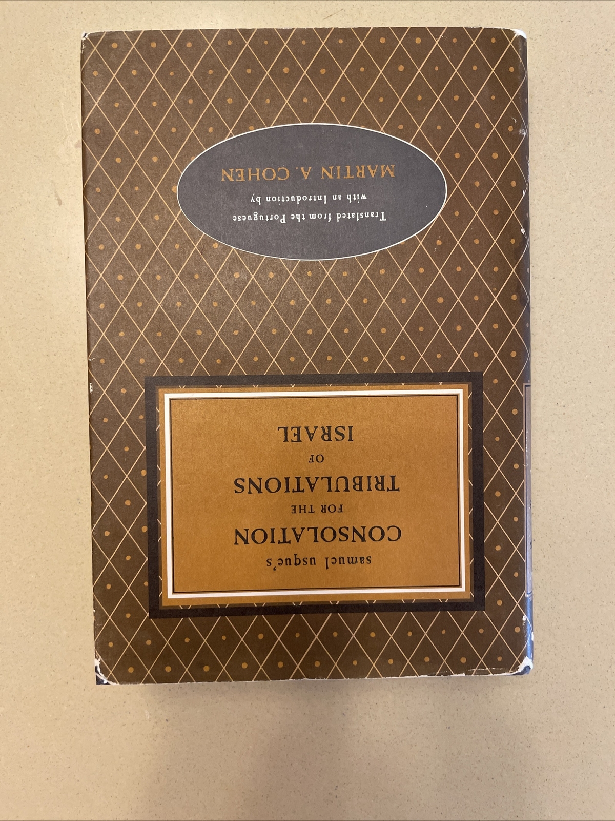 CONSOLATION FOR THE TRIBULATIONS OF ISRAEL by SAMUEL USQUE | eBay