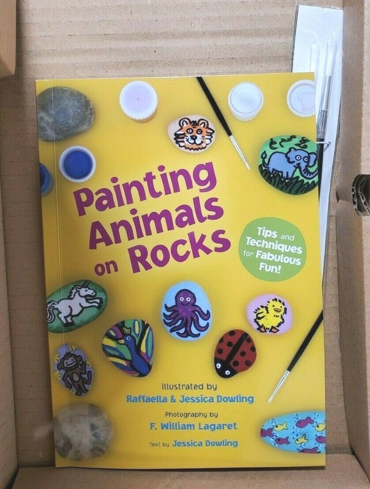 Lot Two (2) NEW Rock Painting Book & Kit ANIMALS & More BY Mud Puddle ...
