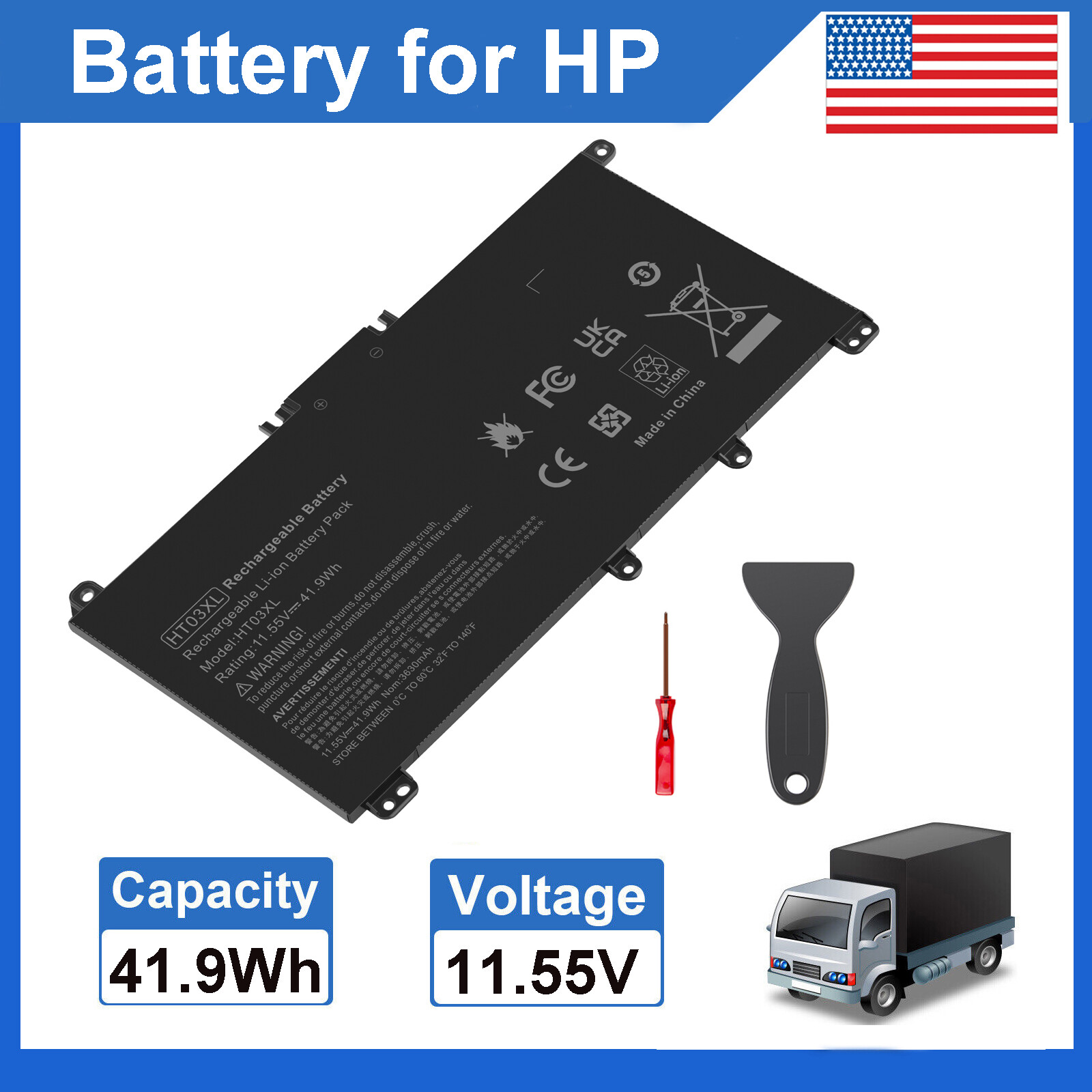 HT03XL Battery for HP Pavilion 15-DA DB 14 CE 240 250 255 470 G7 ...