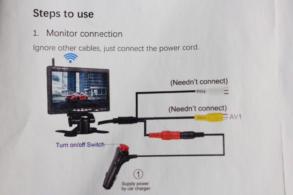 7" Color LCD TFT Reverse Rear View Monitor Display For Car Back Up ...