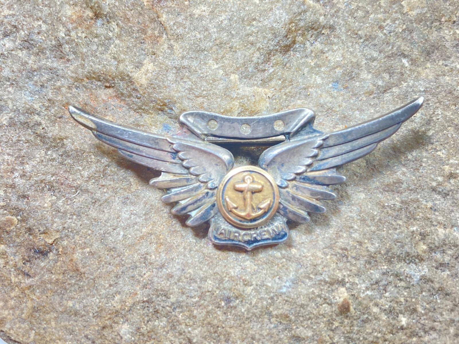WW2 USN US Navy Air Crew Wing Badge Insignia Pin Aviator | eBay