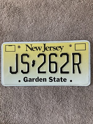 Expired New Jersey License Plate - JS 262R - Nice! | eBay