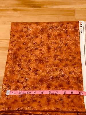 MBT GORGEOUS RUST DEEP RED WITH GOLD ACCENTS Blender type - BTY Cotton ...