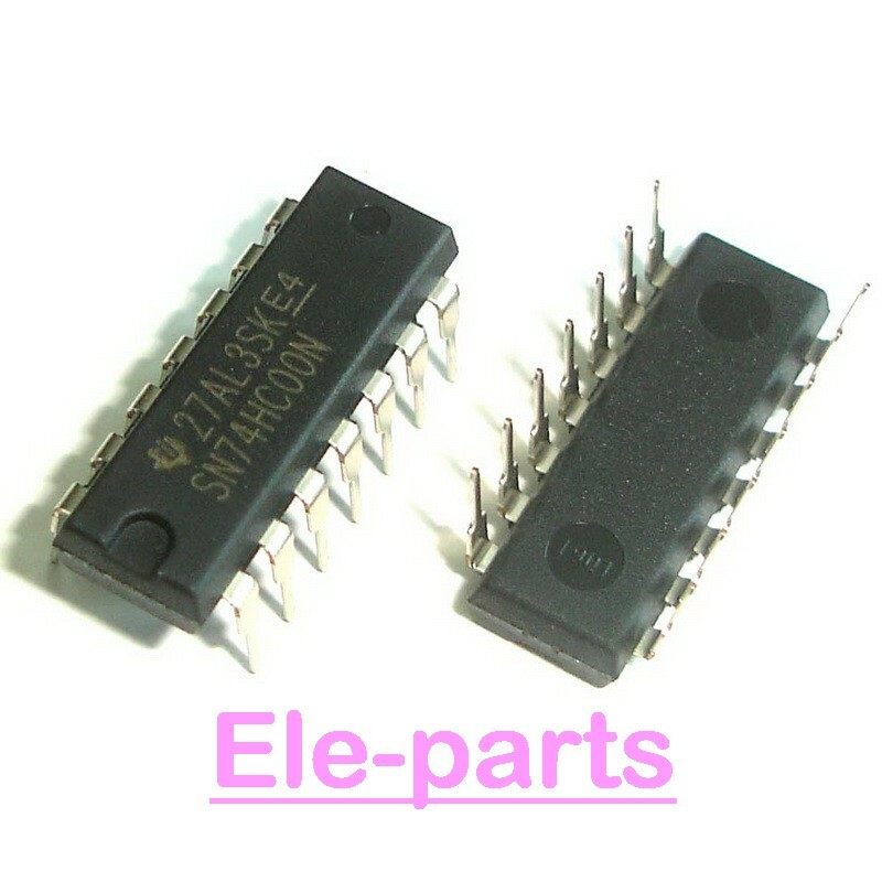100 PCS SN74HC00N DIP-14 SN74HC00 74HC00N 74HC00 2-input NAND Gates ...