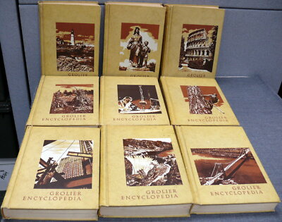 Grolier Encyclopedia Vintage Set 1963 9 volumes Missing 1 Volume 18&19 ...