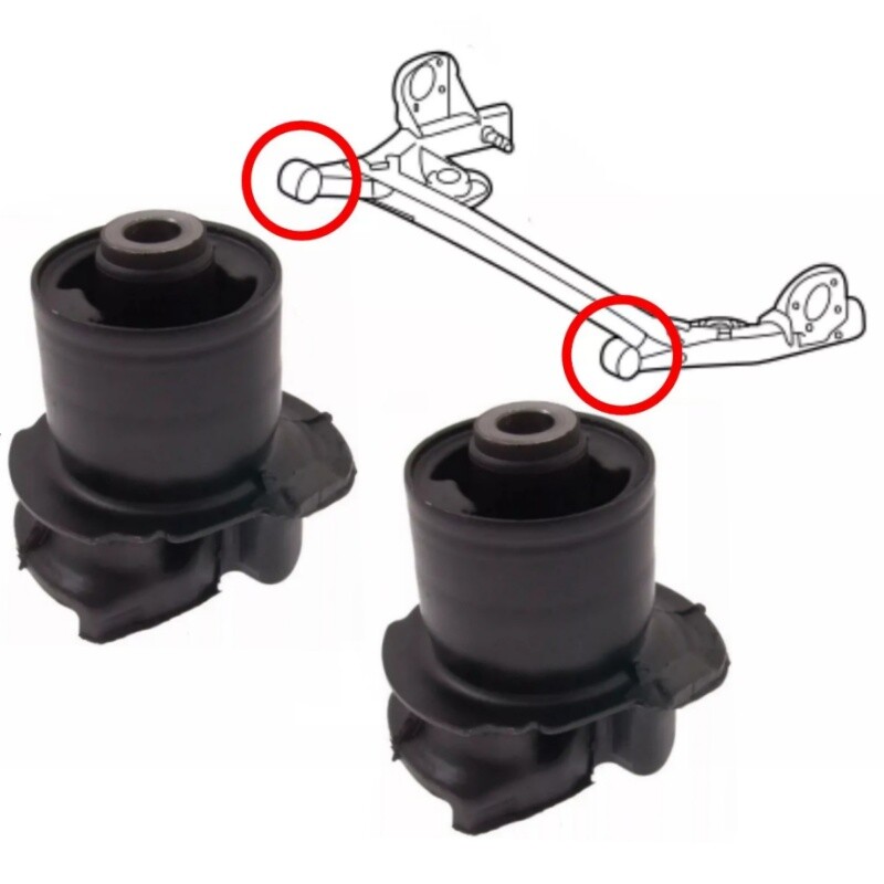 2PCS Rear Left & Right Axle Arm Bushings Two Side 48725-08020 For ...