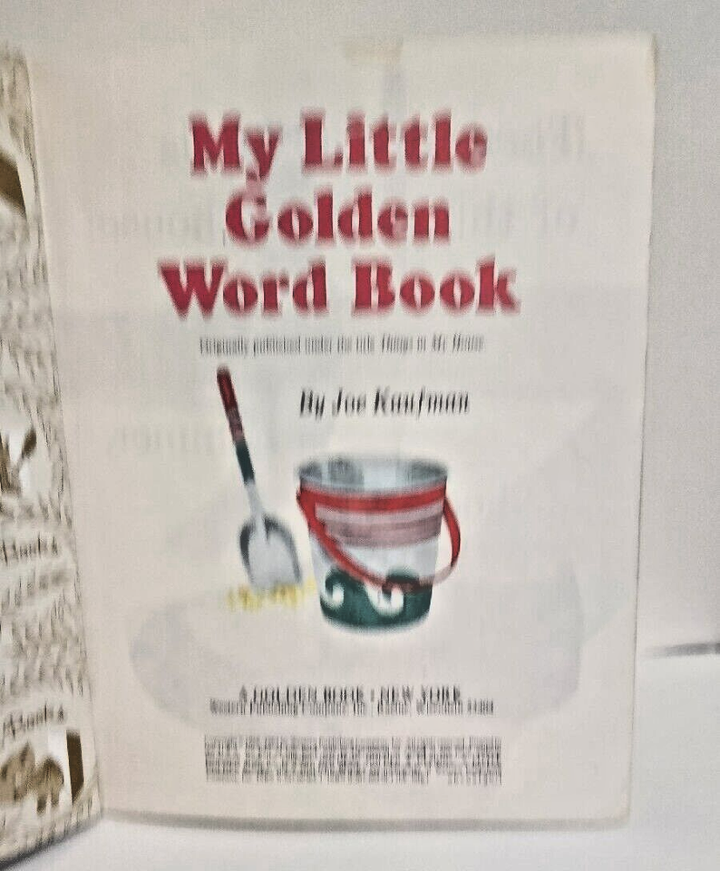 My Little Golden Word Book 1968 A Edition Vintage Kids Hardcover Book ...