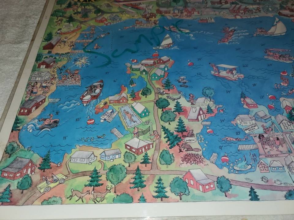 Baboosic Lake Poster Amherst New Hampshire Fun Lake Poster approx 24x18 ...