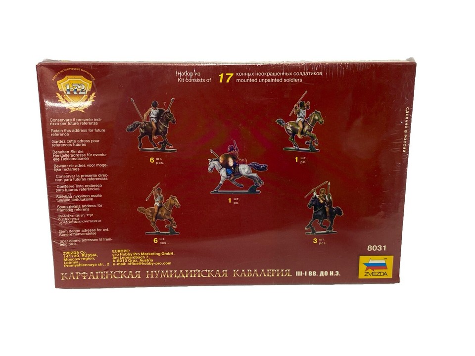 Zvezda Carthaginian Numidian Cavalry 111-1 BC 1/72 Soldier Kit 8031 | eBay