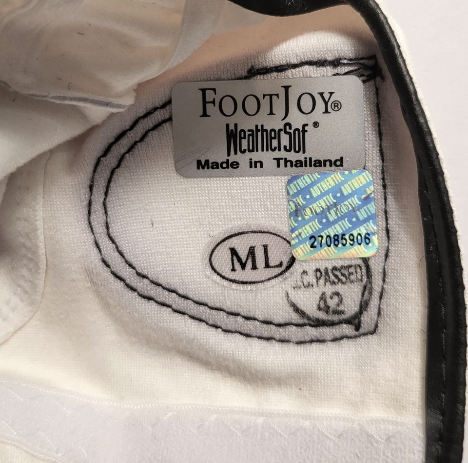 FootJoy WEATHER SOF golf glove; new men's ML white; last one, price reduced | eBay