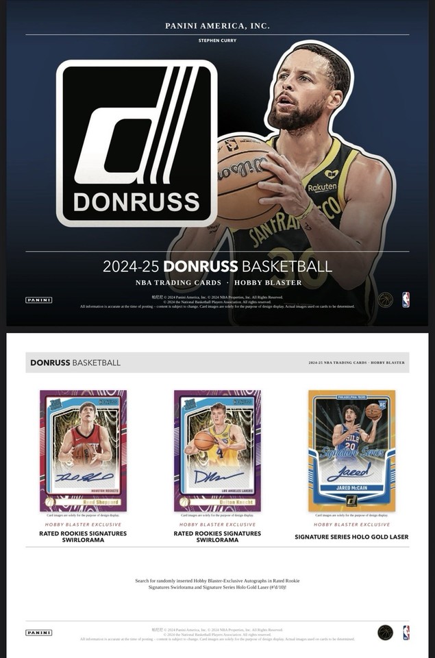 2024/25 Panini Donruss Basketball NBA Sealed HOBBY Blaster Box Lot Of 4 ...