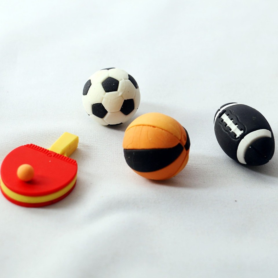 4 Pcs Mini House Soccer Decors Rubber Material for Miniature Scenes ...