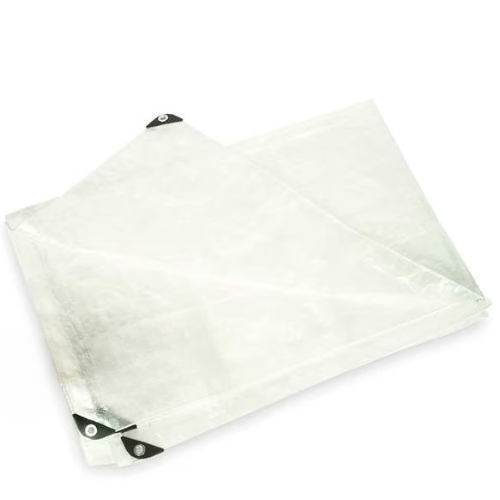 Clear Polyethylene Tarp 10' x 12' Cut Size Transparent Waterproof Heat ...