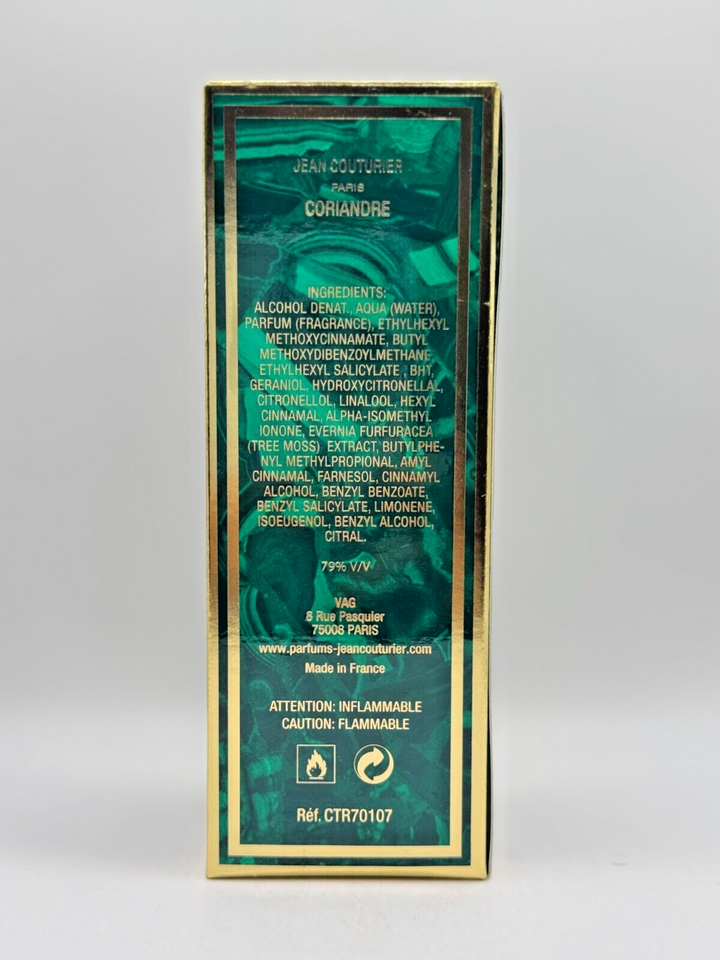 CORIANDRE BY JEAN COUTURIER 100ML EDT SPRAY CODE- 10221002 (NEW WITH ...