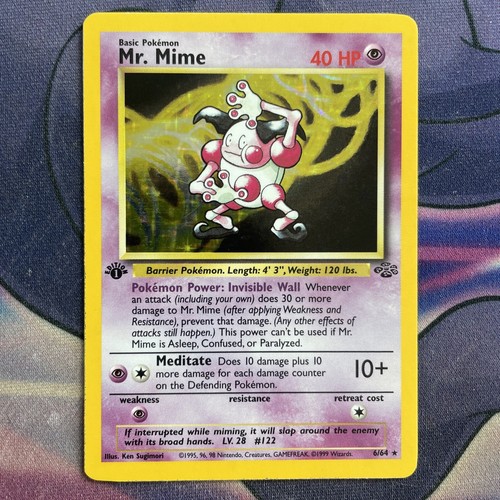 Pokémon TCG Mr. Mime Jungle 6/64 Holo 1st Edition Holo Rare NM | eBay