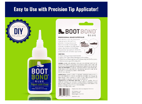 BOOT BOND Boot Glue - Quick Dry Boot Repair Formula Works in Seconds ...