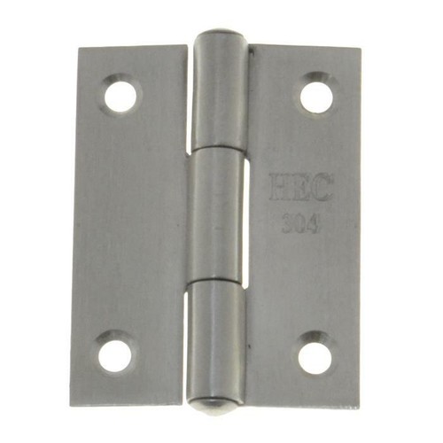 50mm x 38mm x 1.4mm FIXED PIN BUTT HINGE 4 Hole Door STAINLESS A2-70 ...