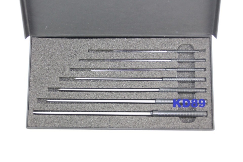 Bergeon 30543-AP 7 SMOOTHING BROACHES WITH PVC HANDLE ø 0.70 to 2.90 mm ...