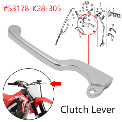 Front Clutch Lever Left Hand For Honda CRF125F / 125FB #53178-K28-305 ...