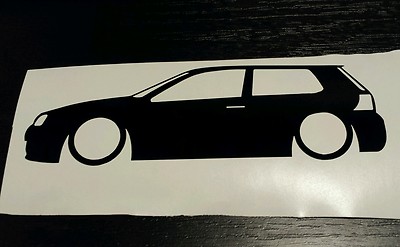 VW Golf GTI MK4 Outline Car Window Sticker Vinyl Decal Race iPad ...