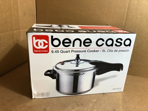 Bene Casa 9.5qt Stove Top Aluminum Pressure Cooker W/Locking Lid Silver ...