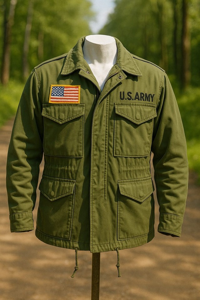 MENS JOHN RAMBO M65 FIRST BLOOD JACKET US ARMY FIELD COMBAT GREEN ...